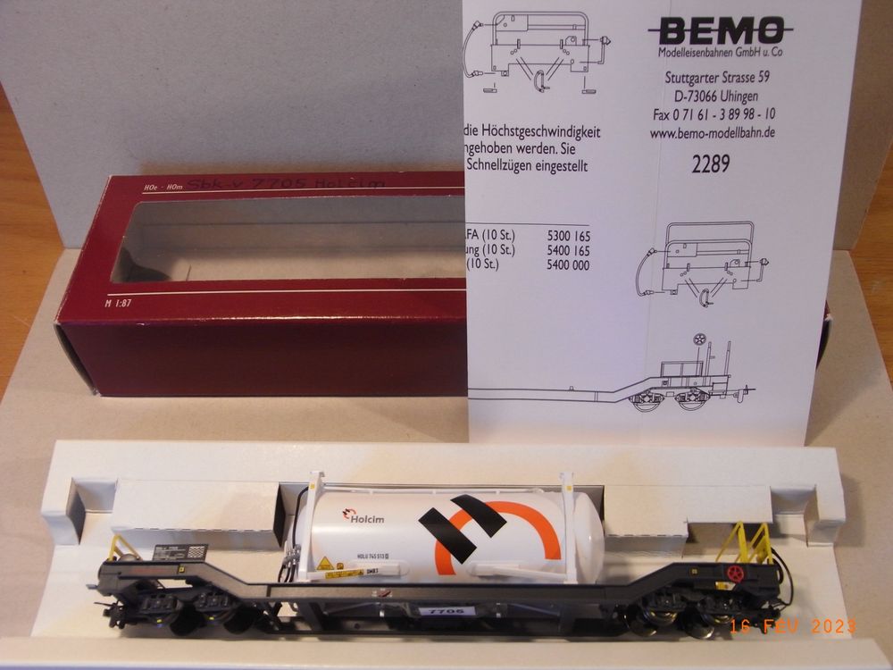 A vendre 1 wagon Bemo HOm RhB Sbk-v 7705 (Neu (gemäss Beschreibung)) in ...