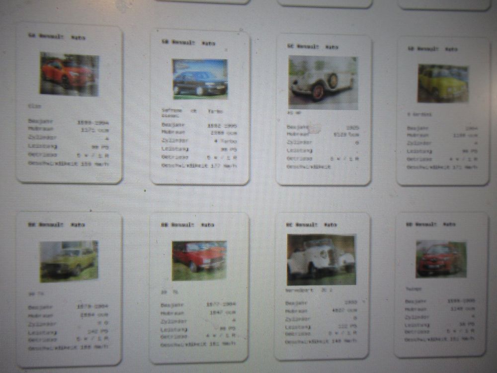 Renault PKW Quartett 52 Karten (Neu und originalverpackt) in Herznach für CHF 32 – mit Lieferung ...