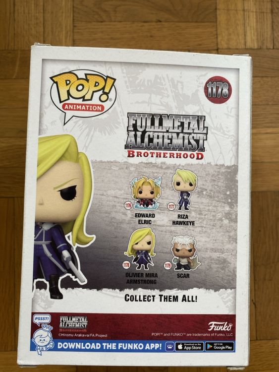 POP Funko #1178 Olivera Mira Armstrong FMA (Neu und originalverpackt ...