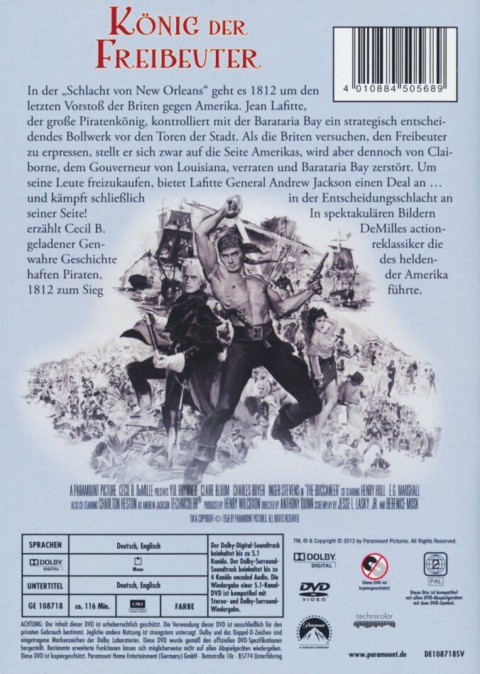 König der Freibeuter (1958) Deutsch · DVD (Neu (gemäss Beschreibung ...