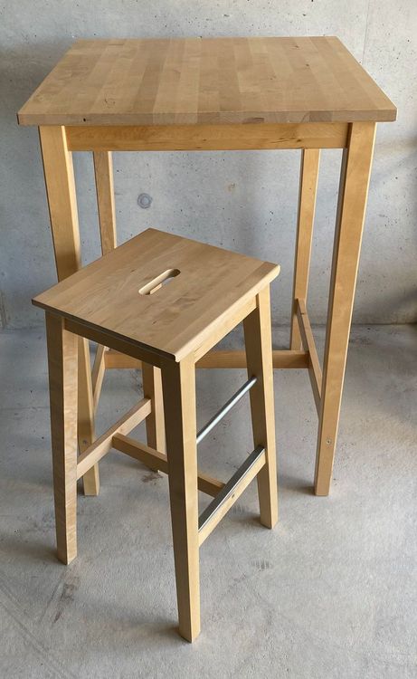 Stehtisch und passender Barhocker (IKEA BJÖRKUDDEN & BOSSE) | Kaufen ...