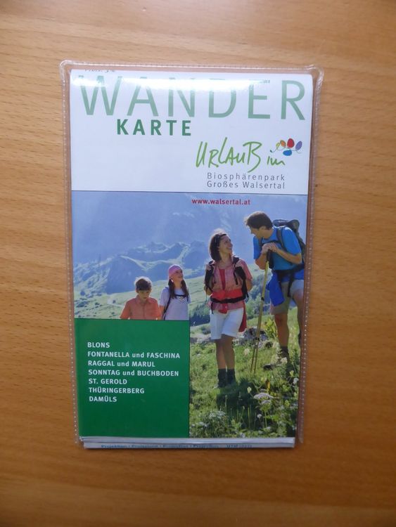 Wanderkarte Österreich - Grosses Walsertal (Neu (gemäss Beschreibung)) in Brunnadern für CHF 2 ...