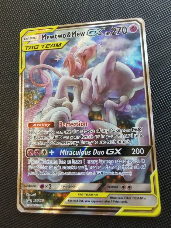 Pokémon Mewtwo & Mew Tag Team Gx Black Star Promo SM191 (Gebraucht) in ...