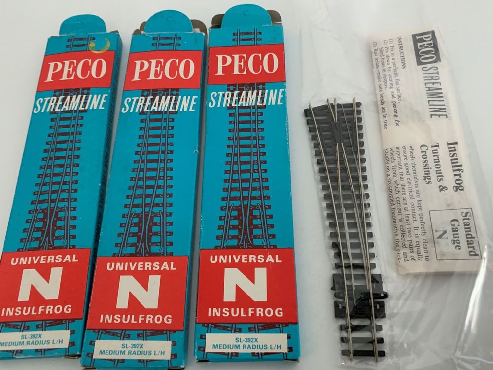 Spur N 3x PECO Weichen (Neu und originalverpackt) in für CHF 24 – mit ...