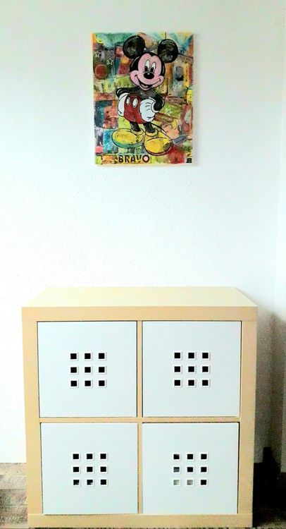 Gemälde Pop Art Mickey Mouse Original/Unikat auf Leinwand (Neuf avec emballage d'origine) à ...