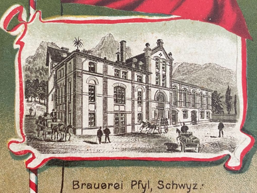 SCHWYZ Brauerei Pfyl, Wappen, NACH BUENOS AIRES! 1907 (Gebraucht) in ...