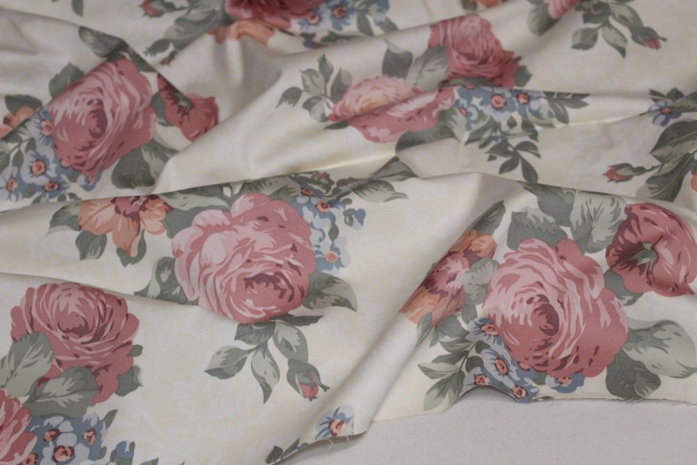 Stoff Baumwolle Rosen | Kaufen auf Ricardo