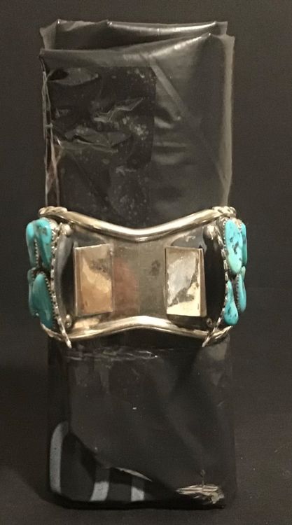 Designer Silber Armreife mit Türkis Steinen | Kaufen auf Ricardo