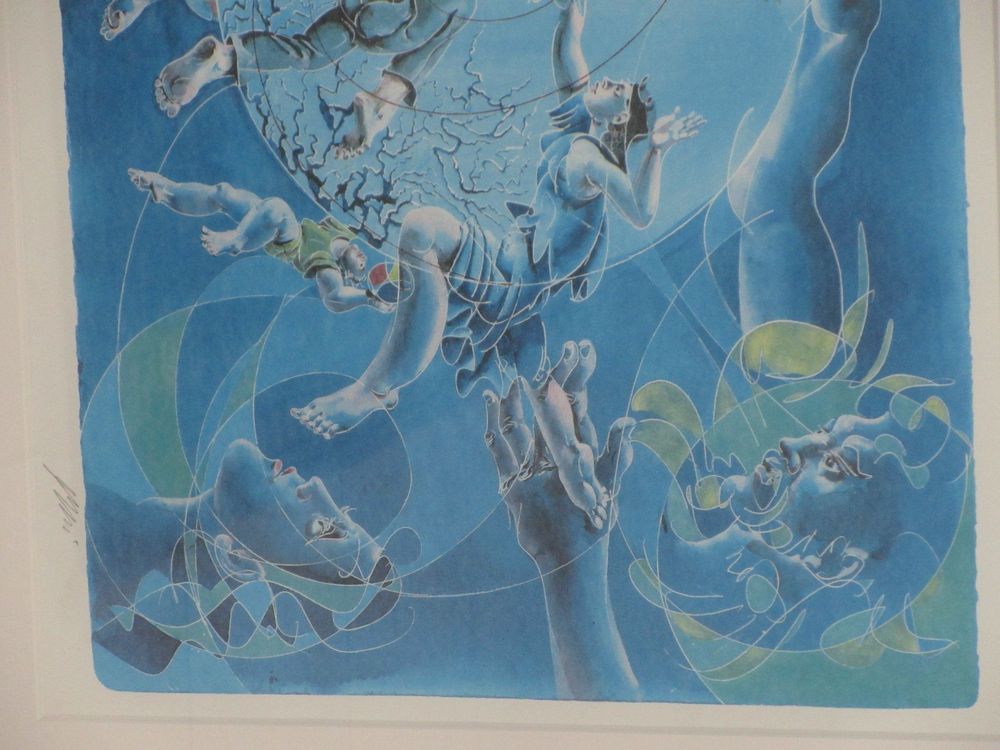 Hans Erni FRIEDENSWUNSCH handsig/handn. gerahmt mit PP | Kaufen auf Ricardo