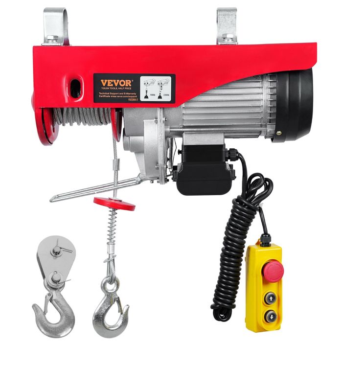 VEVOR Elektrische Seilwinde Seilhebezug 500-1000kg 12 m (Neu und ...