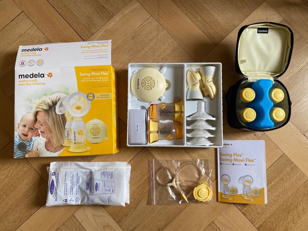 Swing Maxi Flex elektrische Doppel-Milchpumpe + Zübehör | Kaufen auf Ricardo