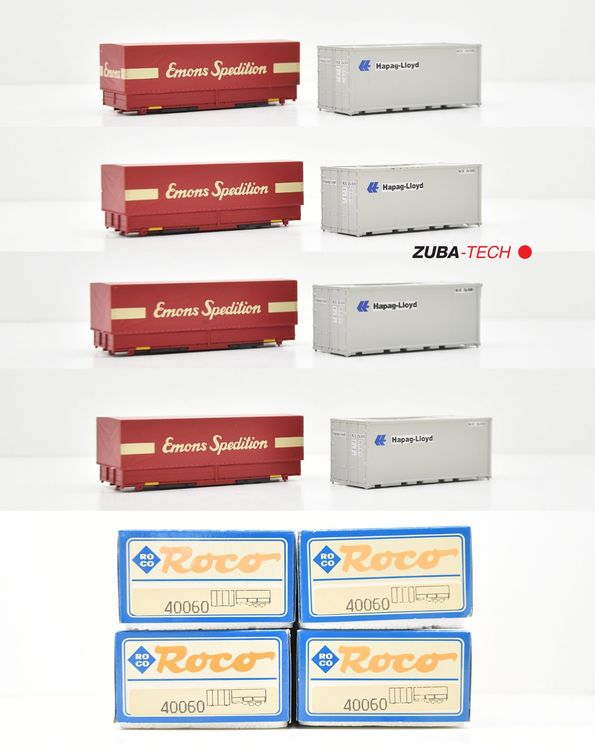 Roco 4x 40060 Container H0 mit OVP (Neu und originalverpackt) in St ...