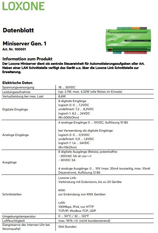 Loxone Miniserver Gen.1 | Kaufen auf Ricardo