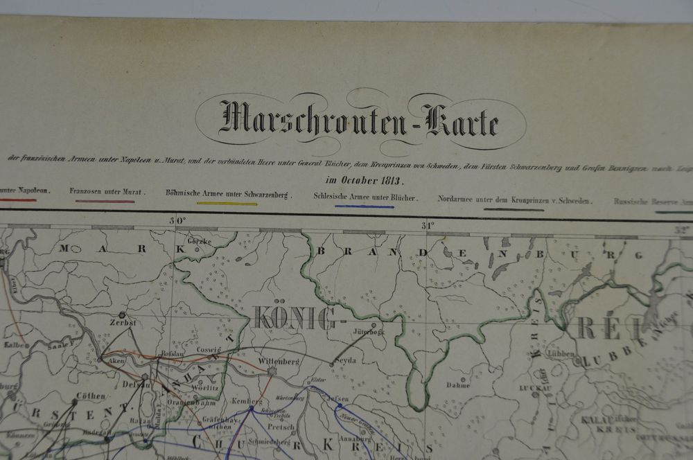 Karte: Napoleon Marschrouten-Karte der französischen Armeen | Kaufen ...