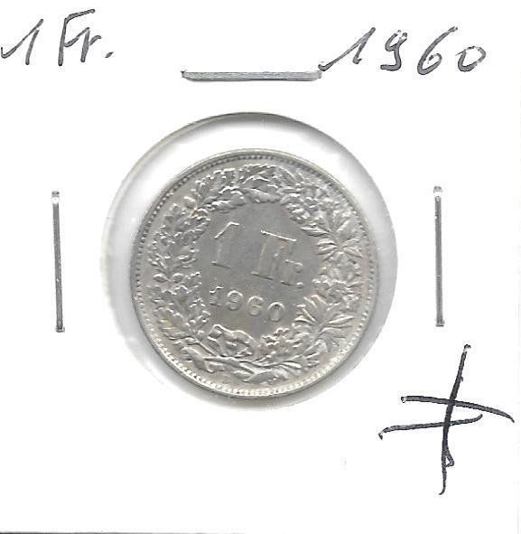 Monnaie Suisse 1 Fr 1960 (Gebraucht) in Muraz (Collombey) für CHF 3 – mit Lieferung auf Ricardo ...