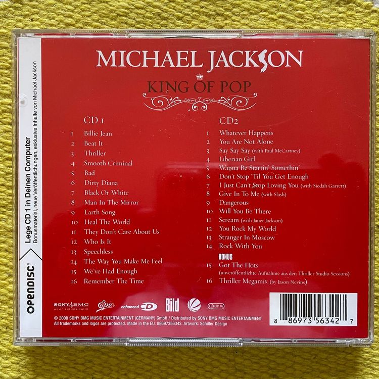 MICHAEL JACKSON-2CD KING OF POP SEINE 30 GRÖSSTEN HITS (Gebraucht) in Rorschacherberg für CHF 4. ...