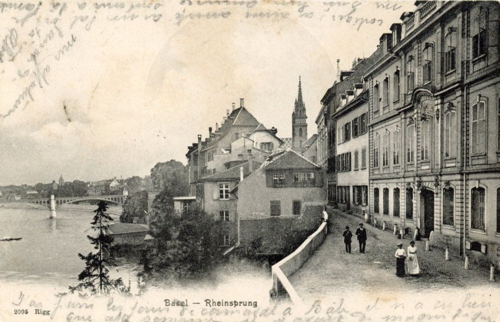 Basel BS - Rheinsprung / belebt um 1904 (Gebraucht) in Brig für CHF 5.6 ...