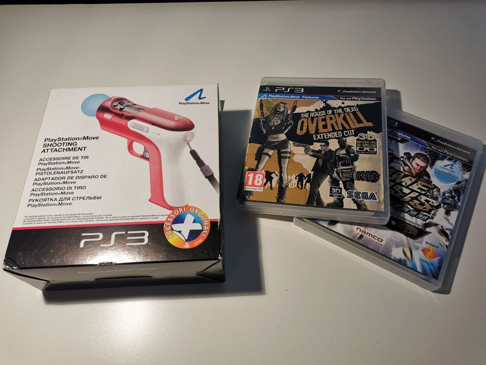 PS3 Move Gun Pistolenaufsatz OVP + Overkill + Time Crisis (Gebraucht ...