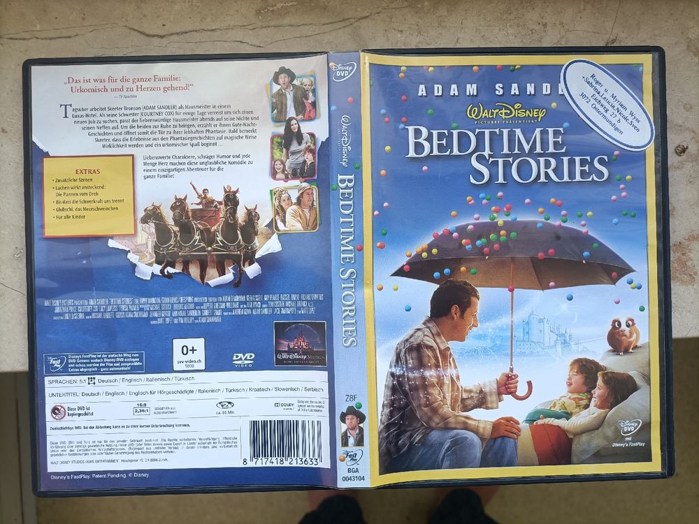 DVD: Bedtime Stories mit Adam Sandler - Film für Kinder 🎁 (Gebraucht ...