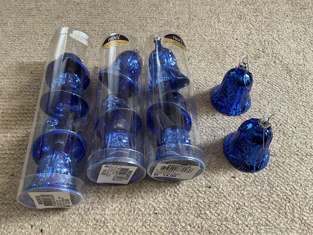 12 blaue Glocken für die Weihnachtsdeko | Kaufen auf Ricardo