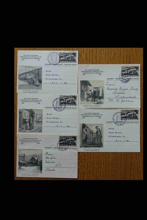 5 Postkarten 100 Jahre Eisenbahn 1947 | Kaufen auf Ricardo