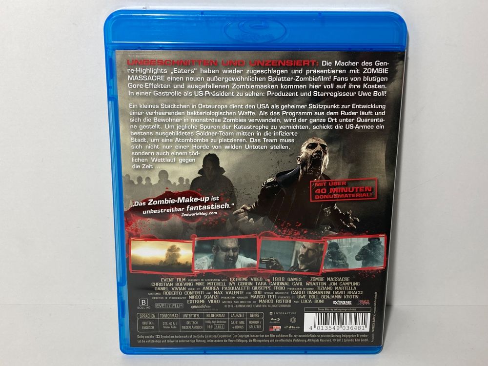 Zombie Massacre Blu Ray Uncut (Gebraucht) in Wilderswil für CHF 3.9 – mit Lieferung auf Ricardo ...