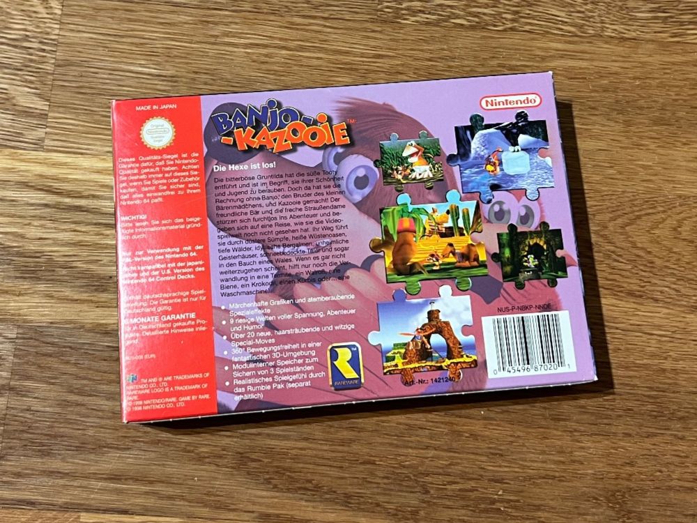Banjo-Kazooie N64 - Top Zustand! - Nintendo 64 Game (Gebraucht) in ...