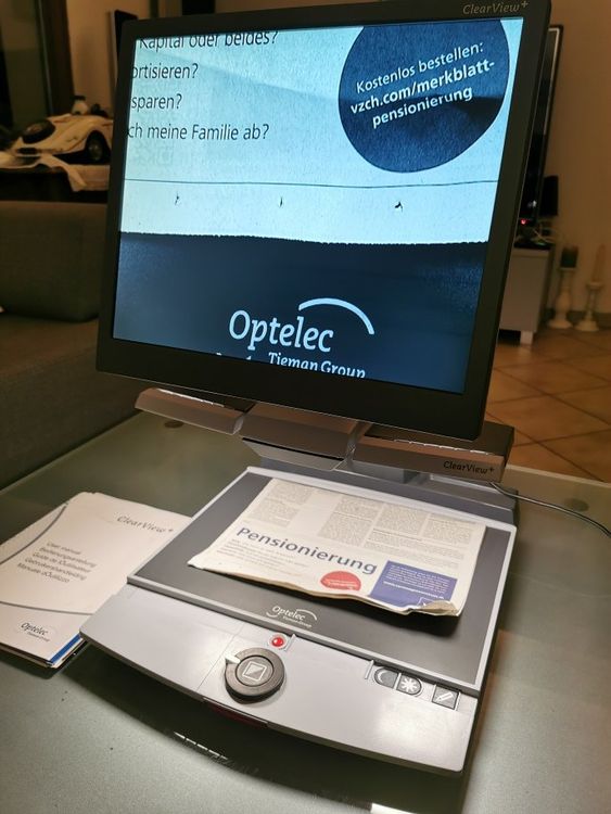 Lesegerät Sehhilfe Optelec Clear View + für Sehbehinderte (Gebraucht) in Jona für CHF 450 – nur ...
