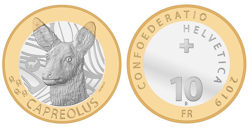 Set 3 Sondermünzen zu 10 Franken Reh Hase Fuchs 2019 - 2021 | Kaufen auf Ricardo