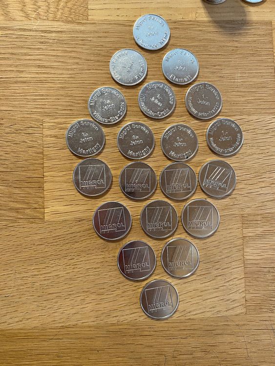 20 Jetons Migrol (Gebraucht) in Vilters für CHF 9 – mit Lieferung auf Ricardo kaufen