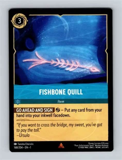 TCG Disney Lorcana Disney FISHBONE QUILL 168/204 (Neu (gemäss ...