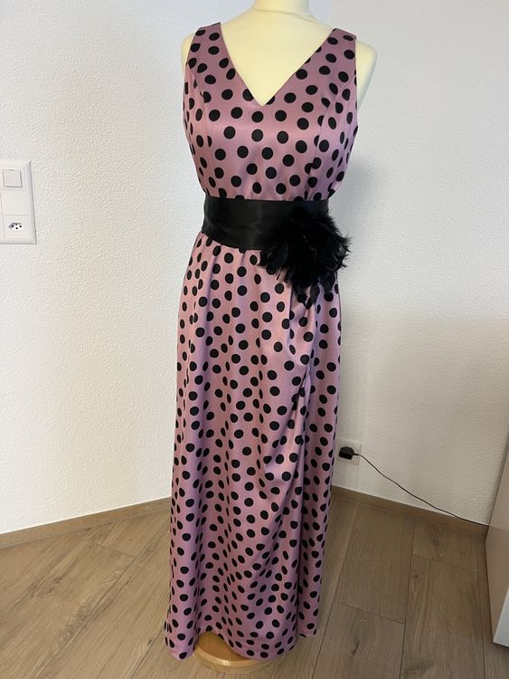 Süsses Maxikleid Gr. 38 mit Pünktchenmuster, neuwertig! (Gebraucht) in ...