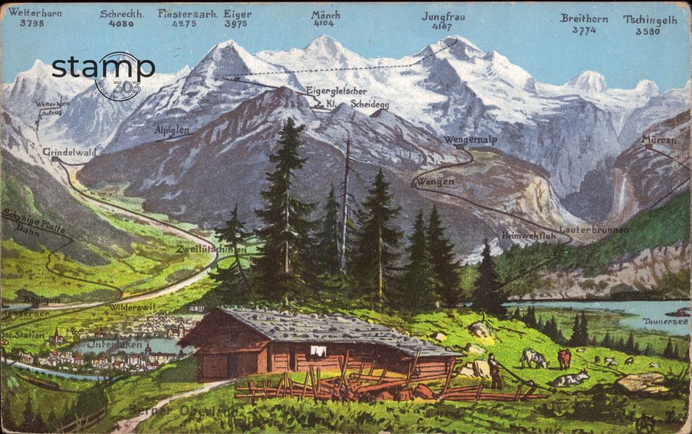 AK Berner Oberland - Eiger - Mönch - Jungfrau (Gebraucht) in Eggersriet für CHF 1 – mit ...