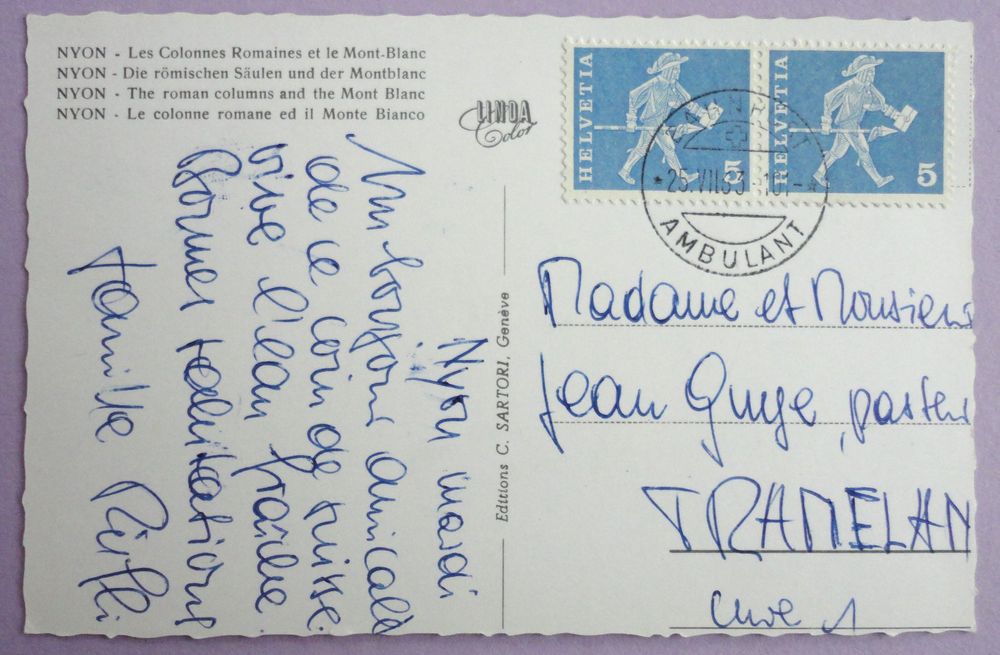 Nyon - Les Colonnes Romaines et le Mont-Blanc (D'occasion) à Fétigny ...