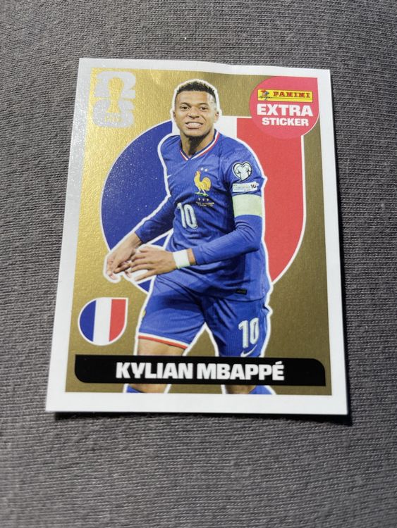 Kylian Mbappé Panini Extra Sticker in Gold WM 2026 (Gebraucht) in Riken ...