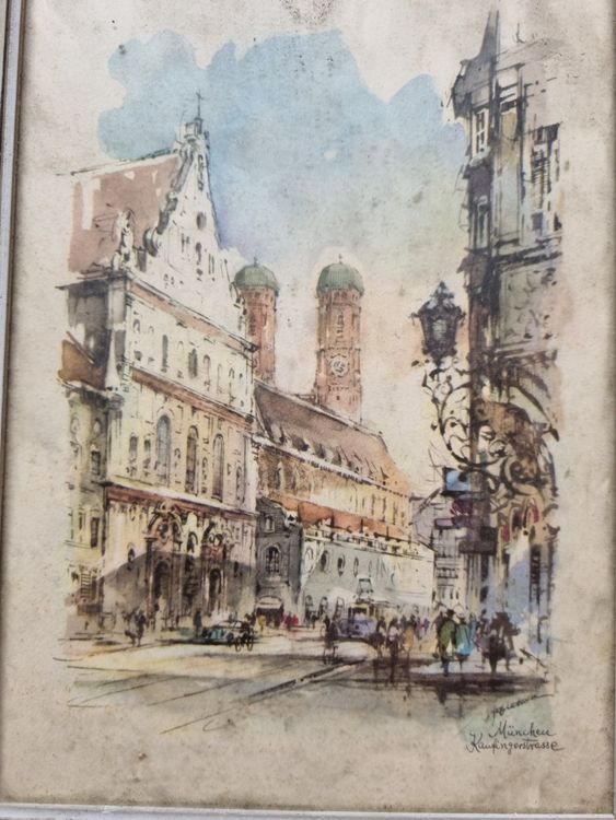 Radierung "München" von F.J.Dietrich gerahmt (Gebraucht) in Schaffhausen für CHF 10 – mit ...