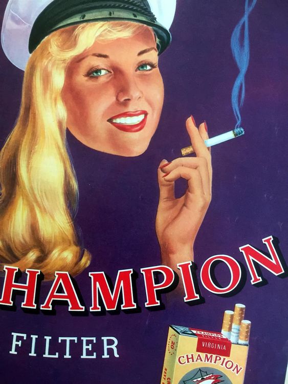 Champion Cigarettes - 3 alte Werbungen/Publicité 1954/59 | Kaufen auf ...