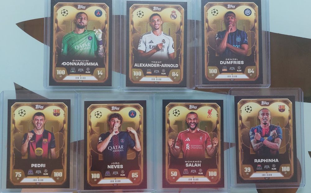 Topps Match Attax 2025/26 7x Top 100 Insert Karten MINT! (Neu (gemäss ...