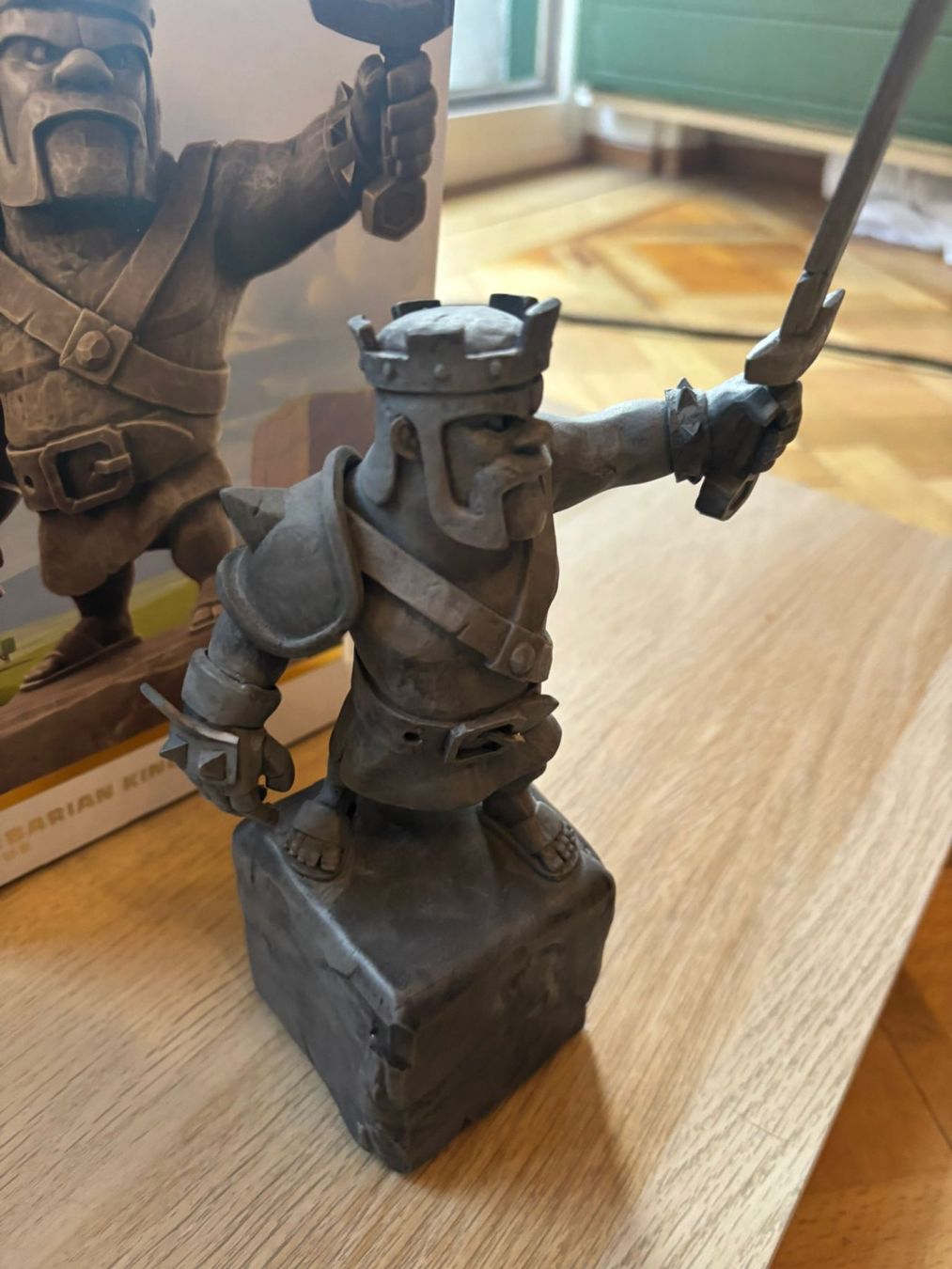 Clash of Clans BIG Barbarian King Statue RARE Clash Royale (Gebraucht ...