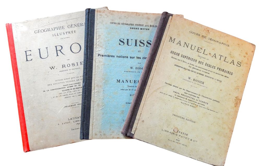 Rosier Géographie Manuel Atlas Suisse Europe Monde 1896 1912 (Gebraucht ...