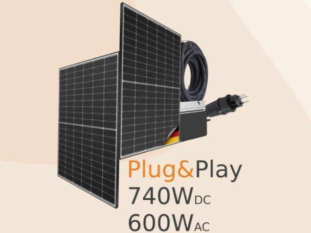 Balkonkraftwerk 760-900Wp 600W(AC) Plug and Play (Neu und ...
