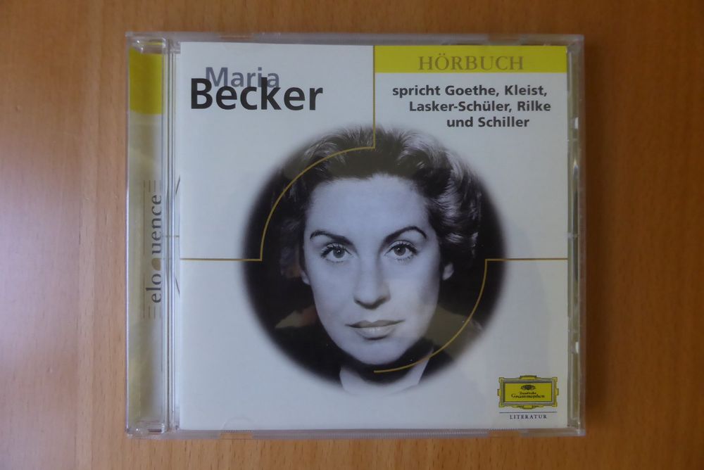 Maria Becker - Goethe, Kleist, Lasker, Rilke, Schiller | Acheter sur ...
