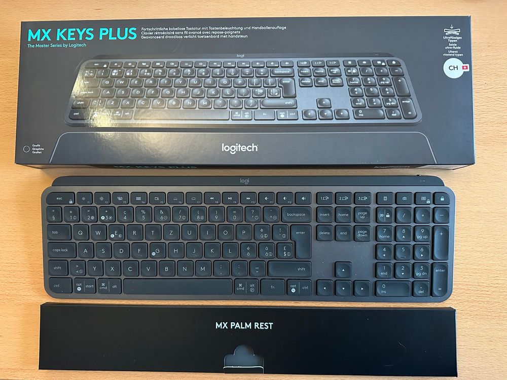 Logitech MX Keys Plus, CH-Layout kabellose Tastatur (D'occasion) à ...
