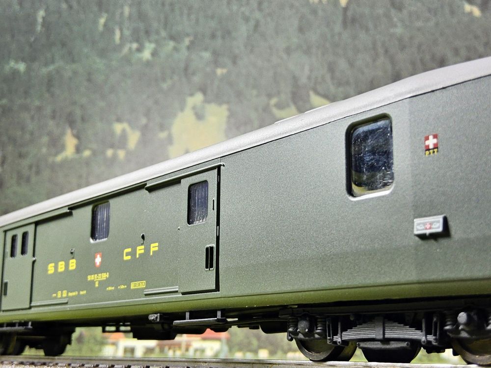 Liliput L387904 _ SBB Leichtstahl- PTT Gepäckwagen DC und AC (Gebraucht ...