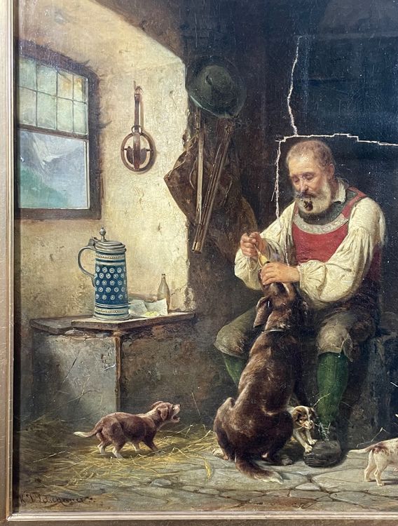 Karl Joseph Litschaur (1830-1871) grosses Gemälde (Gebraucht) in Root ...