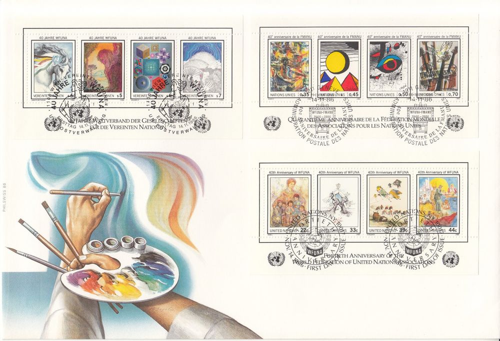 UNO, 40 Jahre WFUNA, Combo-FDC 1986 | Kaufen auf Ricardo