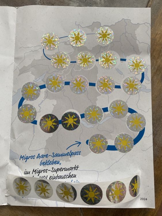 Migros Aare Sammelpass 1 volle Karte & 6 Kleber (Neu (gemäss Beschreibung)) in Tägerig für CHF 8 ...