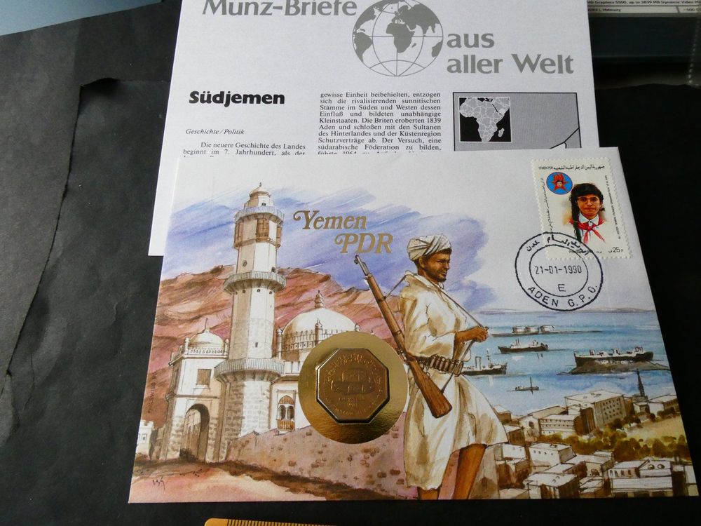 Yemen PDR (Südjemen) 1990, Münzbrief mit Beschrieb (Neu (gemäss ...