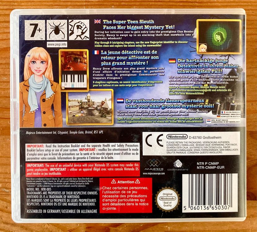 Nancy Drew; The Mystery of the Clue Bender… - Nintendo DS (Neu (gemäss ...