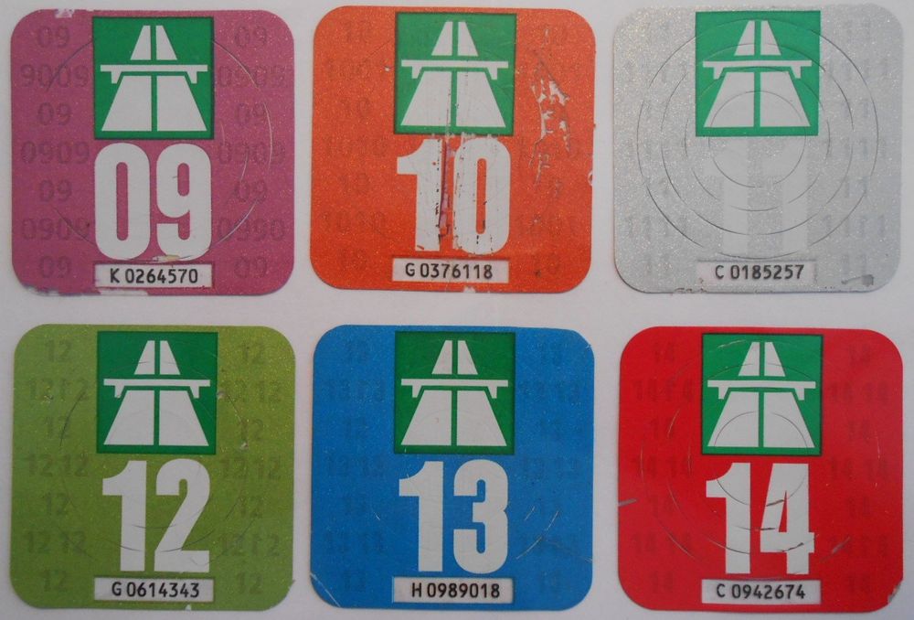 Vignetten 2009 bis 2014 Autobahnvignetten 09 - 14 gebraucht (Gebraucht ...